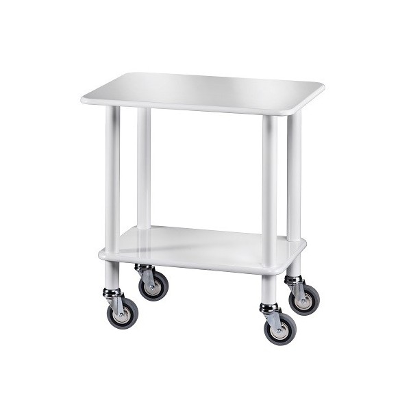Wooden gueridon cart. Two shelves 70x50 cm. Swivel wheels. 4 colours ...
